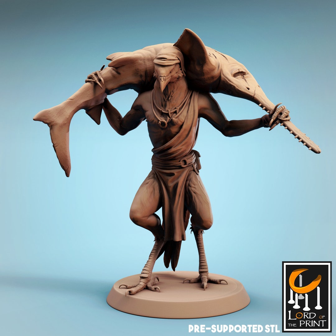 Kenku Fisherman.avian Folk. Bird Beople. Lord of the Print. D&D, RPG ...