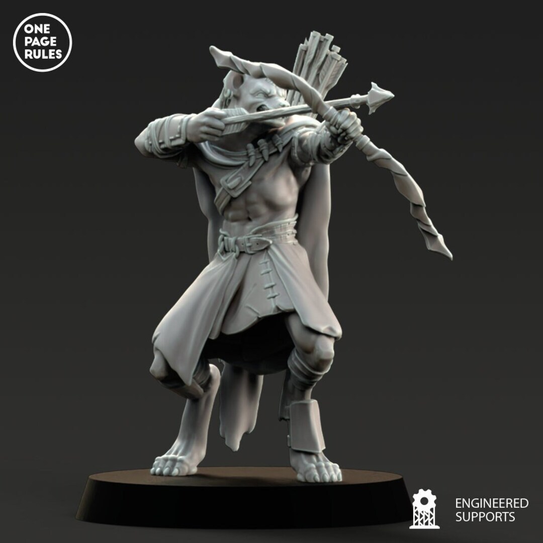 Beastmen Army. Hyena Archers. Trollocs. D&D, RPG, Pathfinder, Resin ...