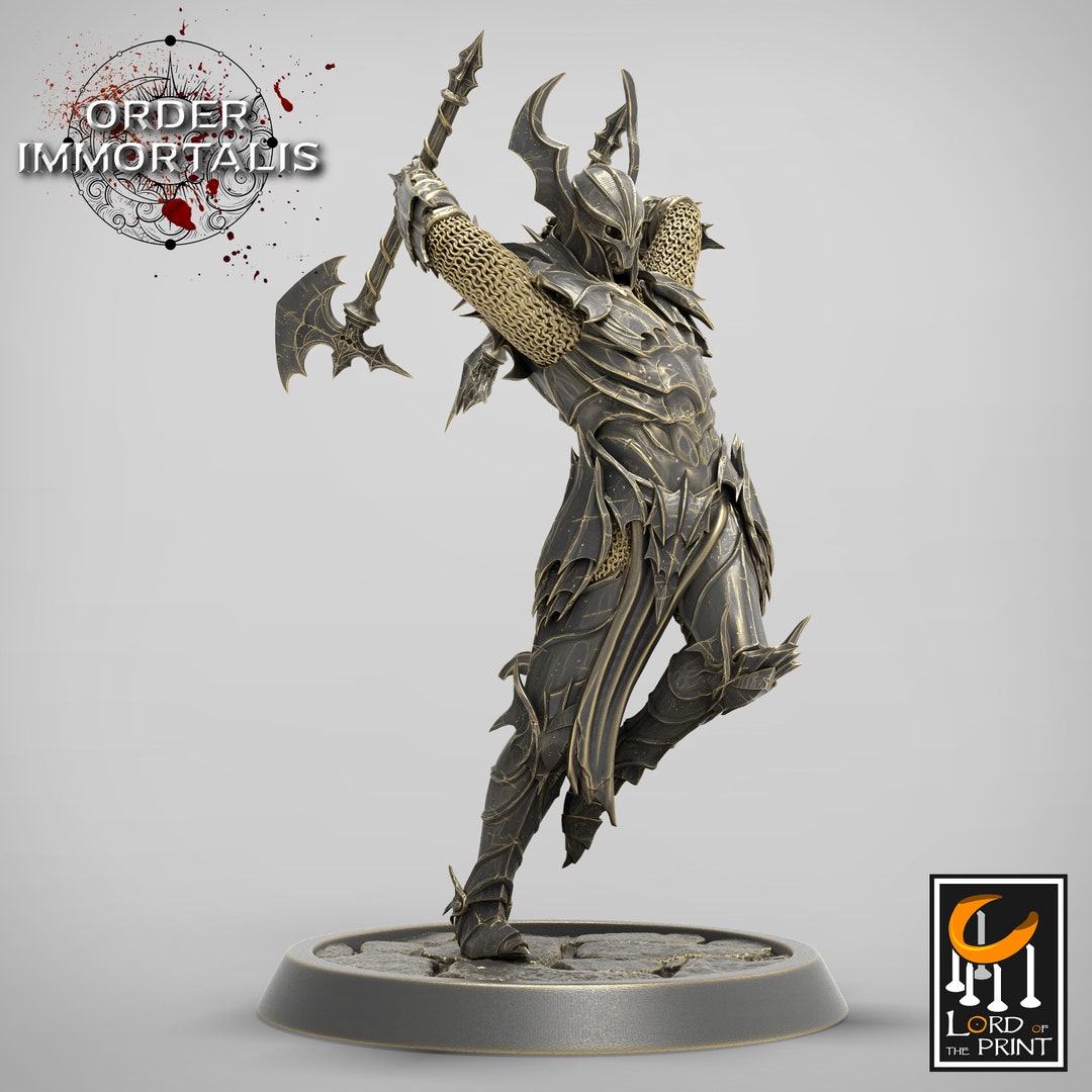 Vampire Army. Dual Axe. Lord of the Print. D&D, RPG, Pathfinder, Resin ...