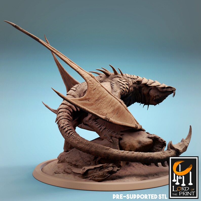 Voivre. Wyvern Soldier. Flying Dragon. Lord of the Print, Large Scale ...