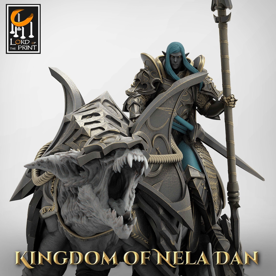 High Elf Cavalry. Lord Velir Mounted. High Elf King. D&D, Pathfinder ...