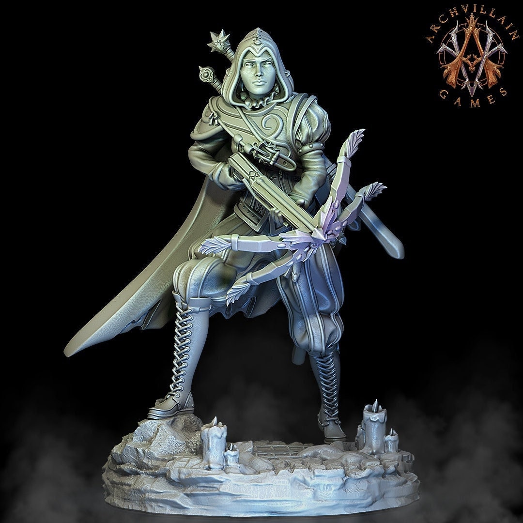 Female Human Rogue. Crossbow. D&D, RPG, Pathfinder, Resin Miniature ...