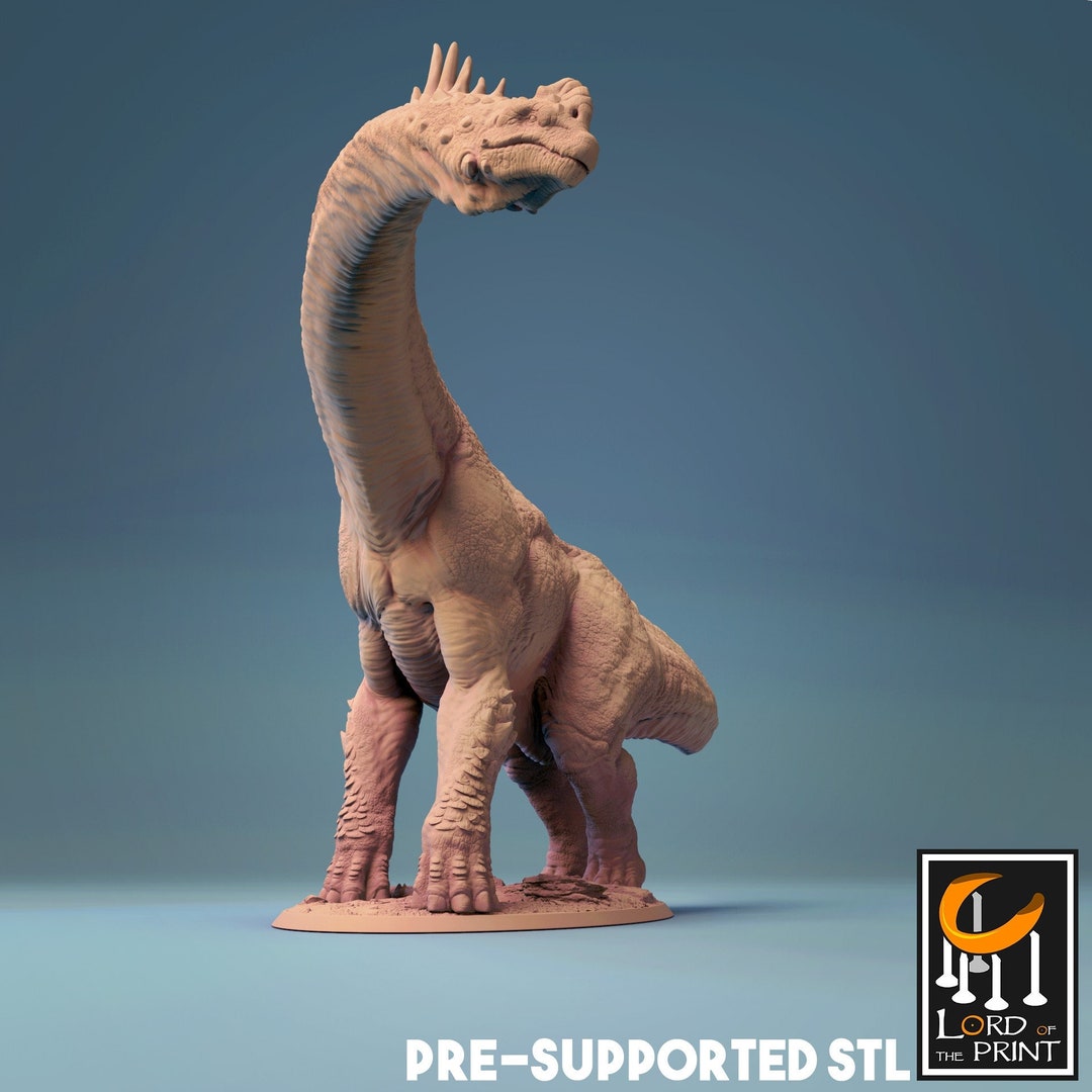 Brachiosaurus , Lord of the Print, 3D Printed, Fantasy, Tabletop ...