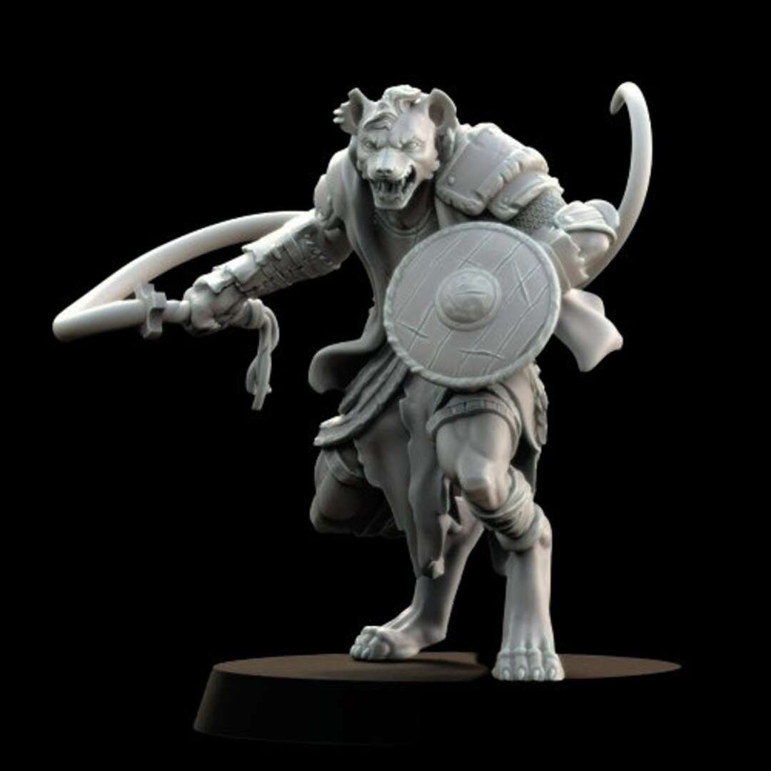 Beastmen Army. Hyena Tamer. Trollocs. D&D, RPG, Pathfinder, Resin ...