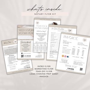 Notary Flyer Template Kit Editable Canva Flyer Set for Notaries Loan ...