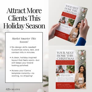 Real Estate Holiday Flyer Template | Printable Realtor Christmas ...