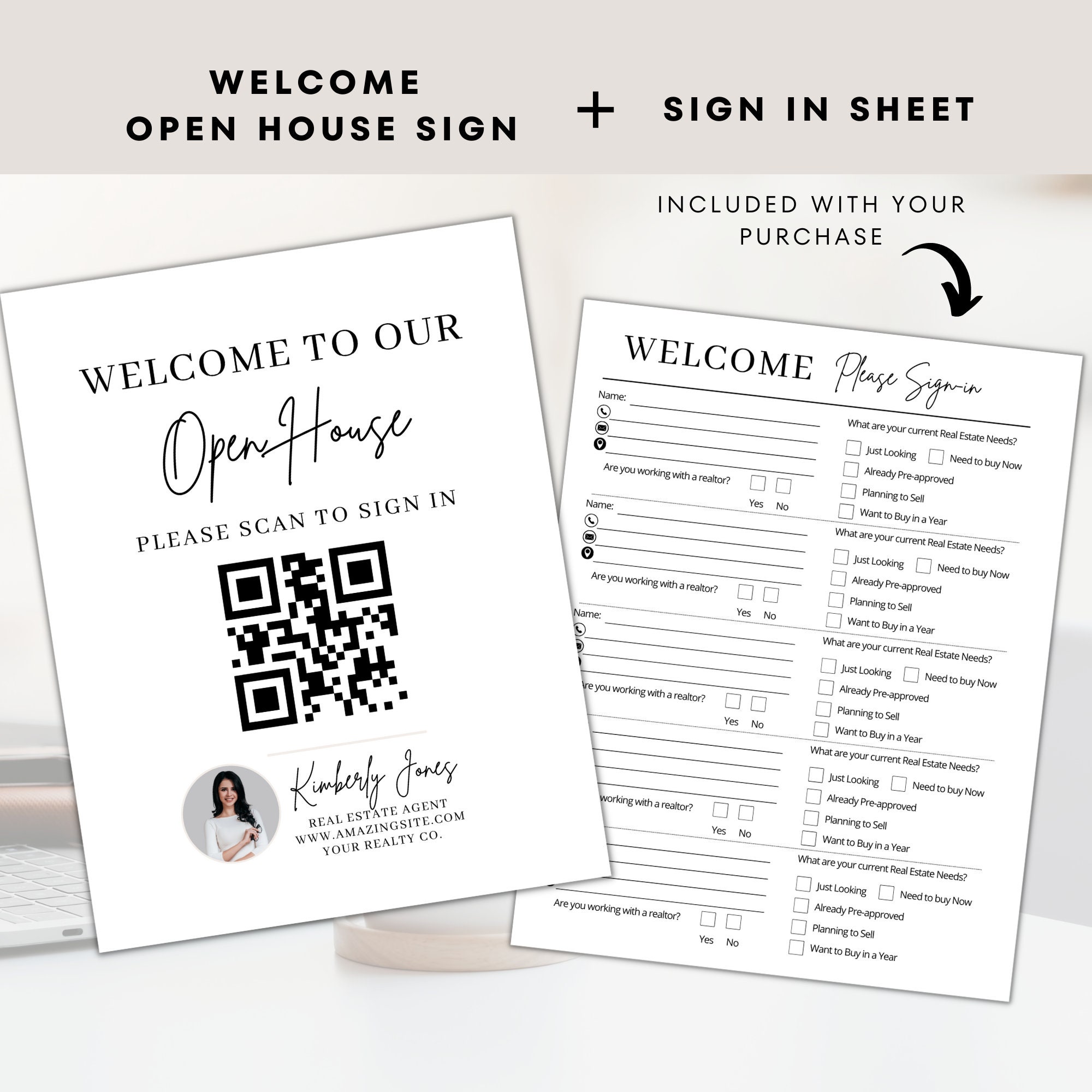 Open House Sign In Sheet W QR Code Realtor Open House Etsy open-house-sign-in-sheet-w-qr-code-realtor-open-house-etsy