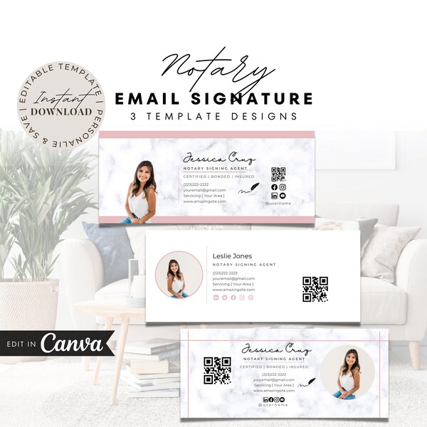 Notary Signature Template - Etsy