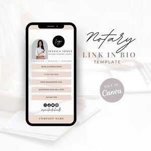 Notary Link in Bio, Notary Profile Design, Notary Marketing Templates ...
