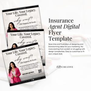 Life Insurance Agent Flyer Template: Editable Canva Design (digital) - Etsy
