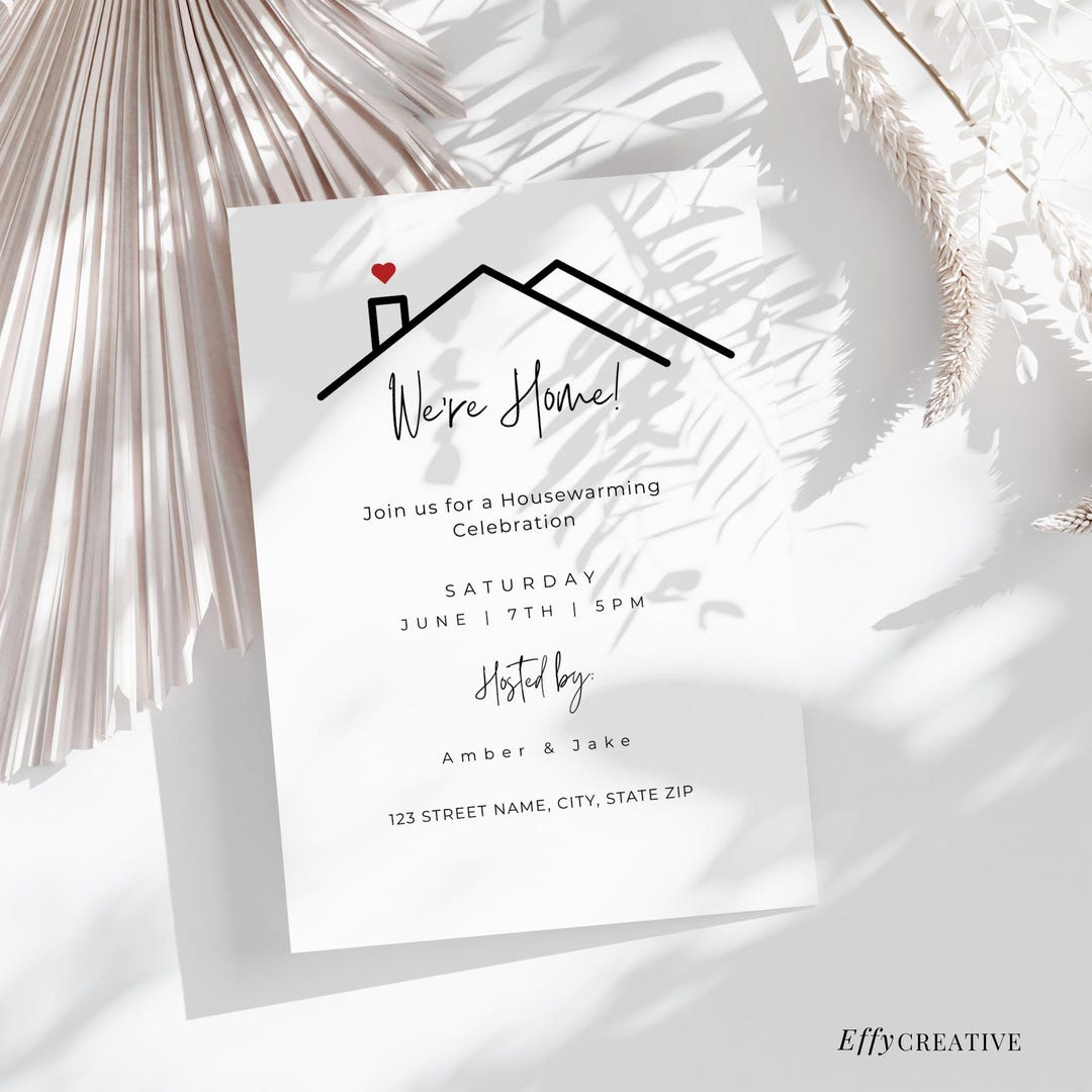 Housewarming Sign, Welcome Home Sign, Editable Housewarming Invitation ...