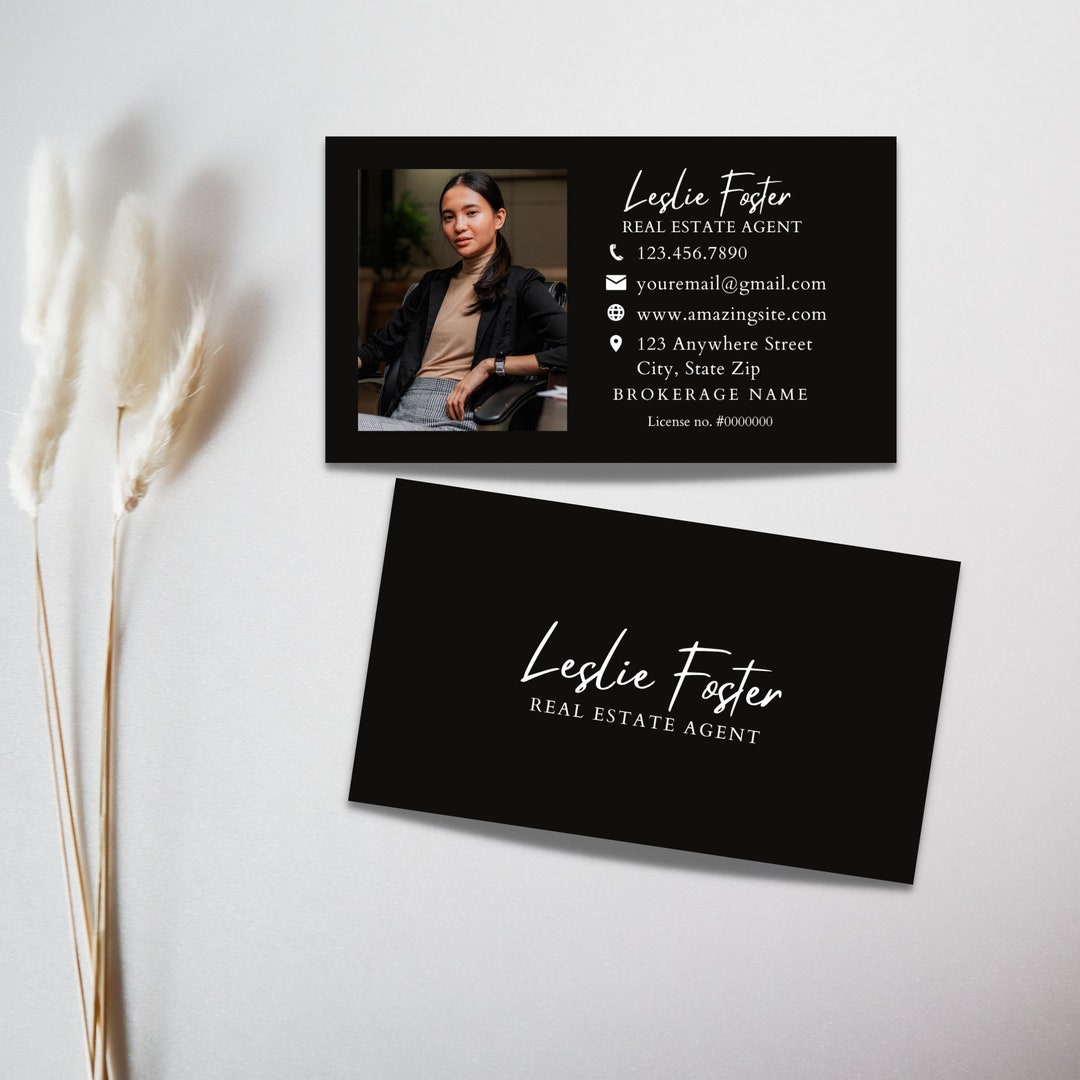 Real Estate Card, Modern Business Card, Real Estate Marketing, Modern ...