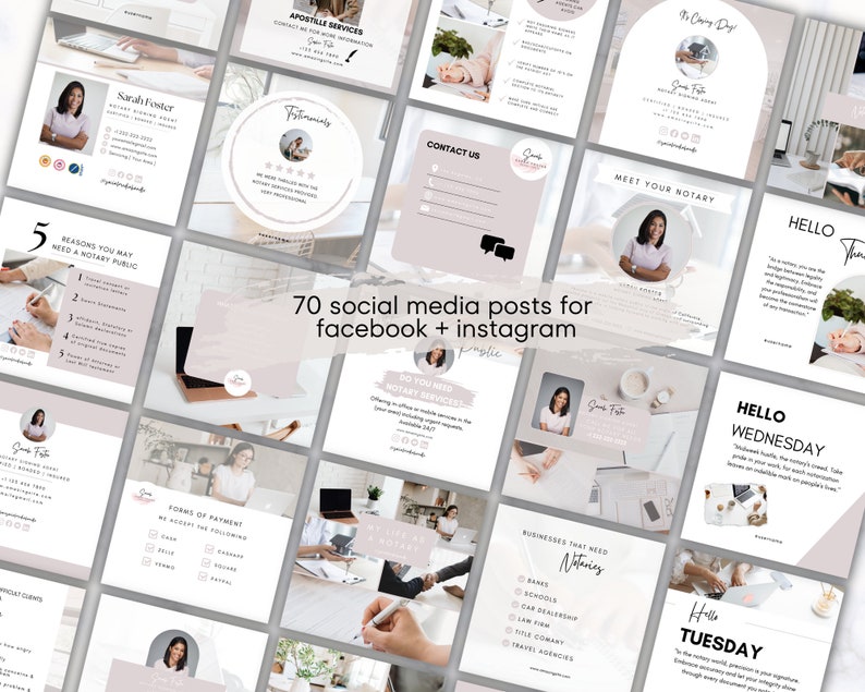 Notary Social Media Content Notary Instagram Posts Notary - Etsy