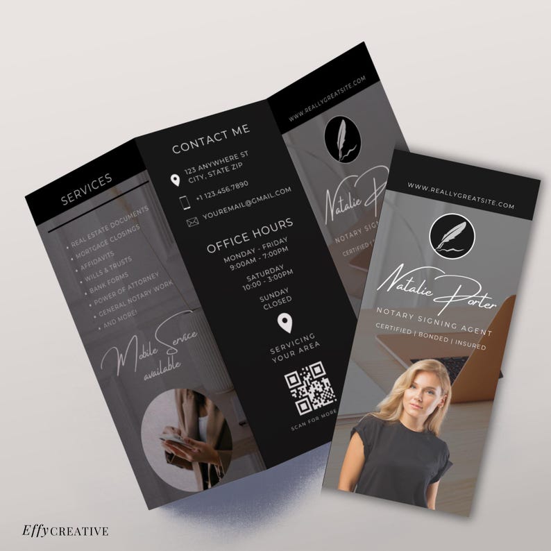 Notary Introduction Trifold Brochure | New Agent Loan Signing | Notary ...