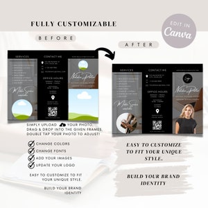 Notary Trifold Brochure, Editable Brochure Template, 2 Sided Trifold ...