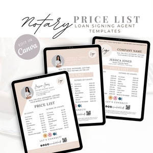 Notary Price List, Loan Signing Agent Price List, Notary Marketing ...