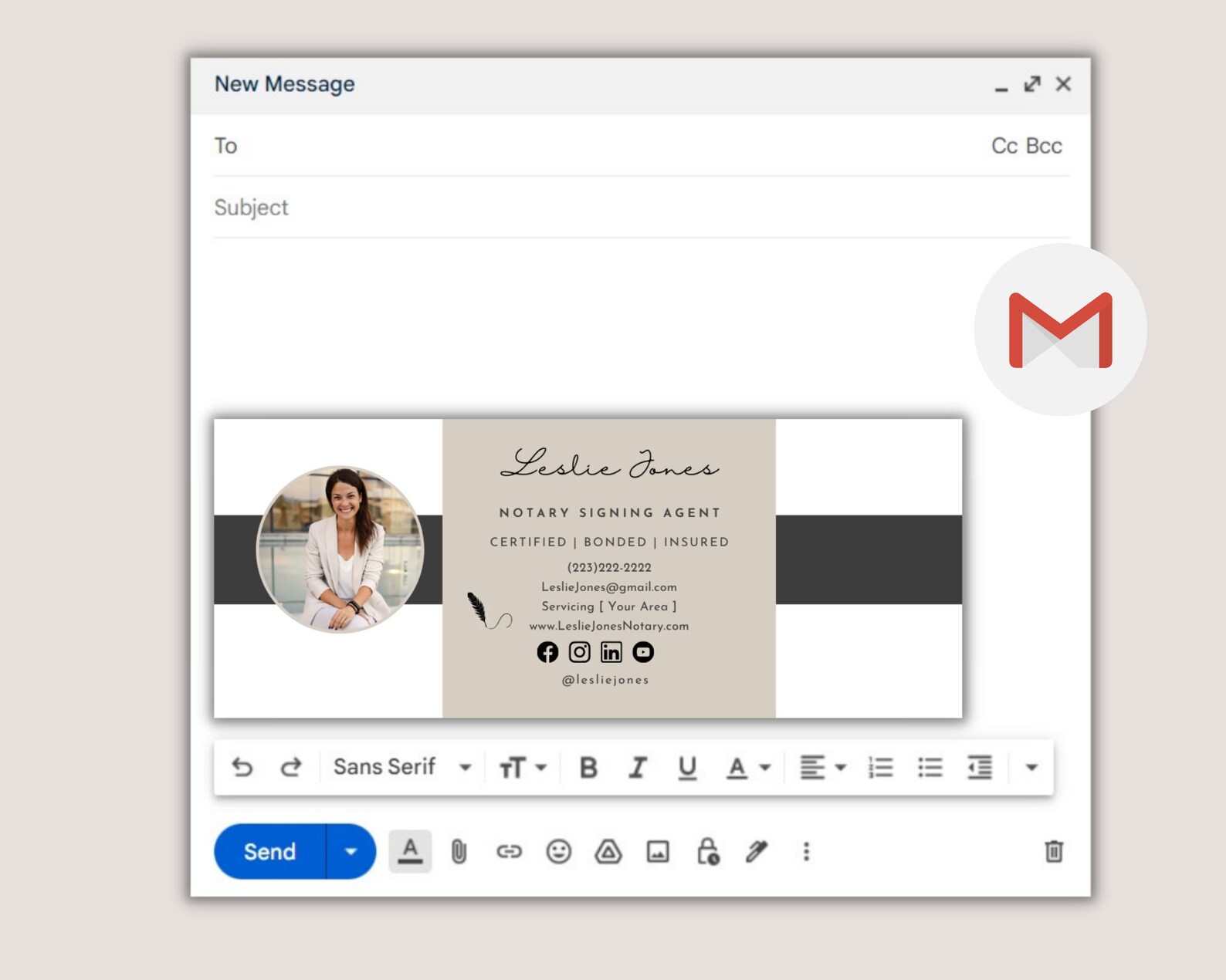 Notary Email Signature Notary Signing Agent Email Template - Etsy