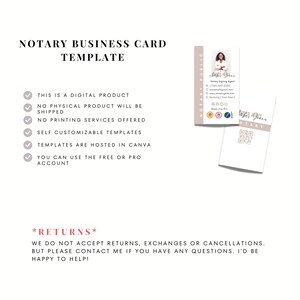 Notary Business Card Template , Notary Digital Card, Loan Signing Agent ...