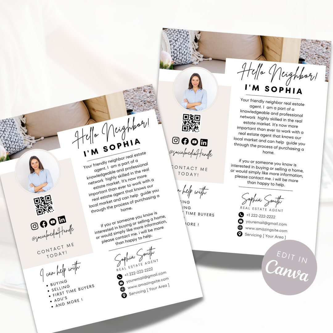 Realtor Intro Flyer Template | Buying or Selling Real Estate | Canva ...