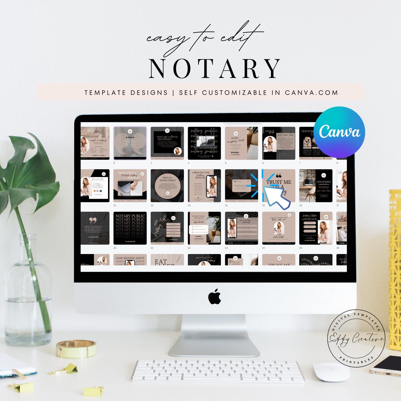 Notary Social Media Post Templates, Notary Marketing Bundle, Notary ...