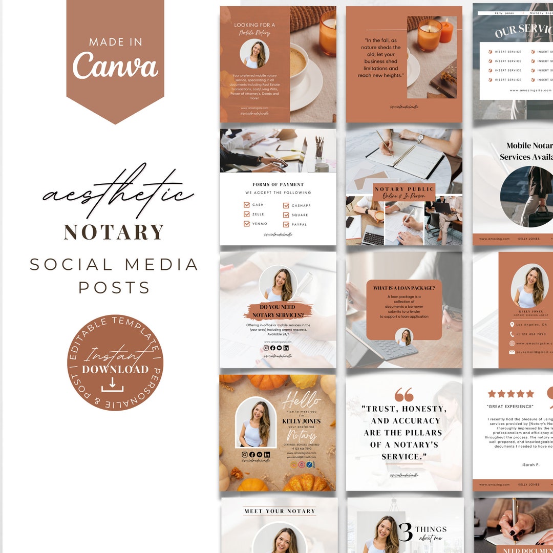 Fall Notary Social Media Posts, Notary Marketing, Notary Instagram ...