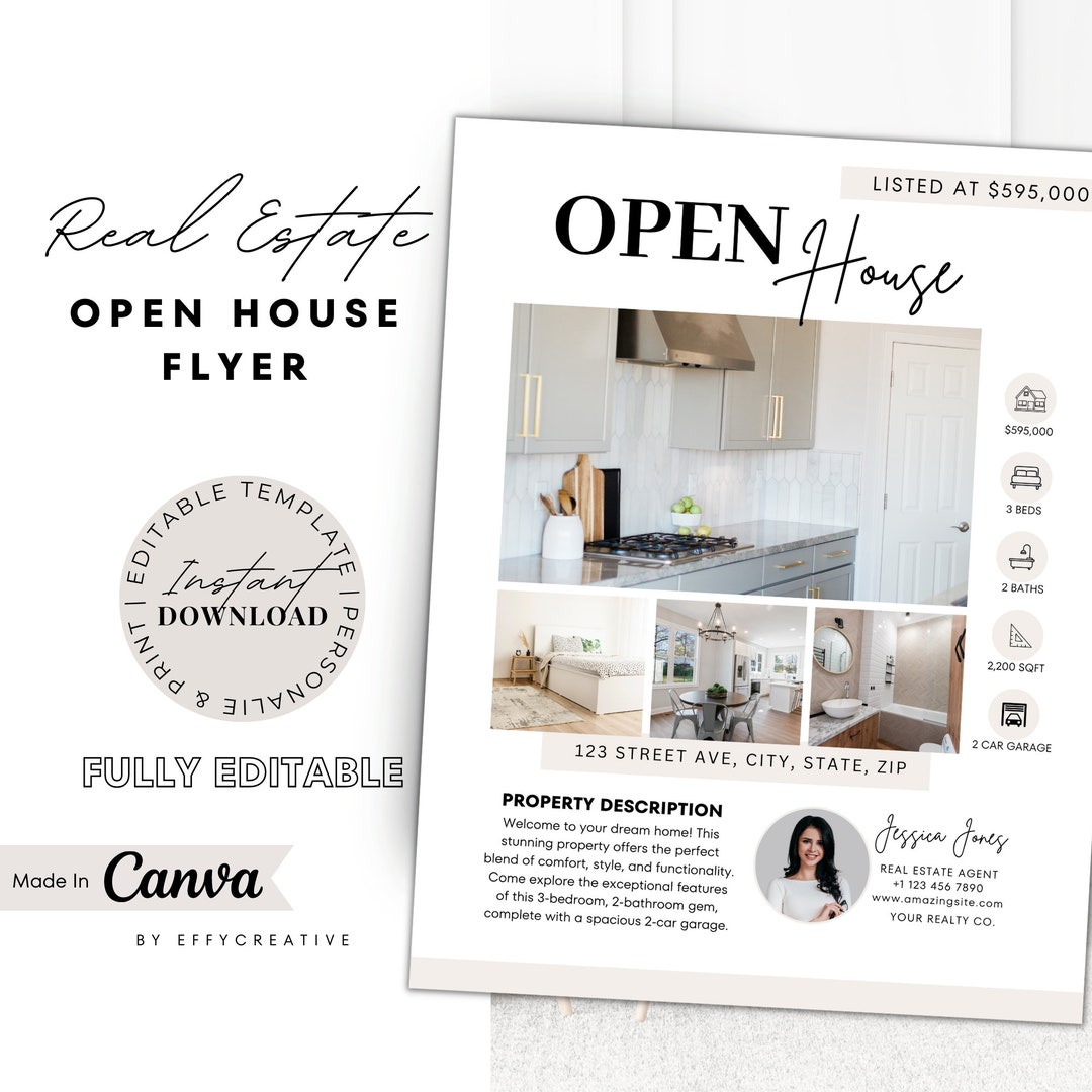 Buy Open House Flyer Template, Real Estate Marketing, Open House ...