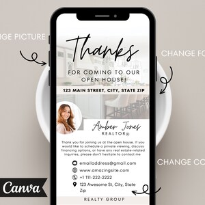 Open House Thank You Text Thank You for Coming to My Open - Etsy