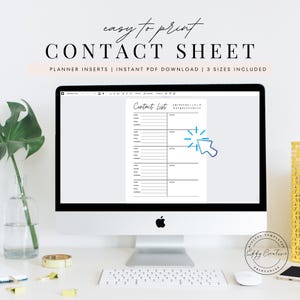 Real Estate Printable Contact List | Address Book, Phone Log Template ...