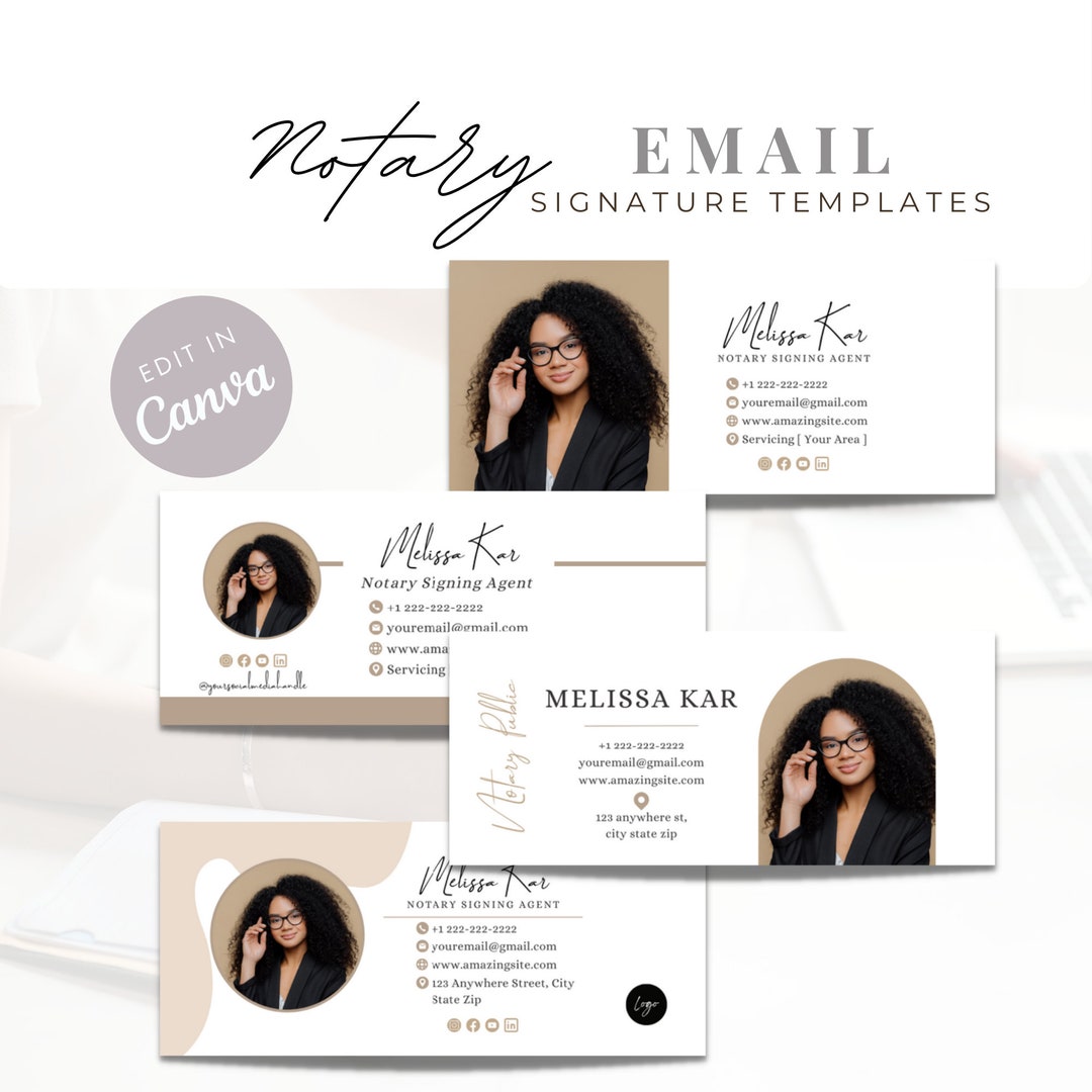 Notary Email Signature, Notary Signing Agent Email Template, Notary ...