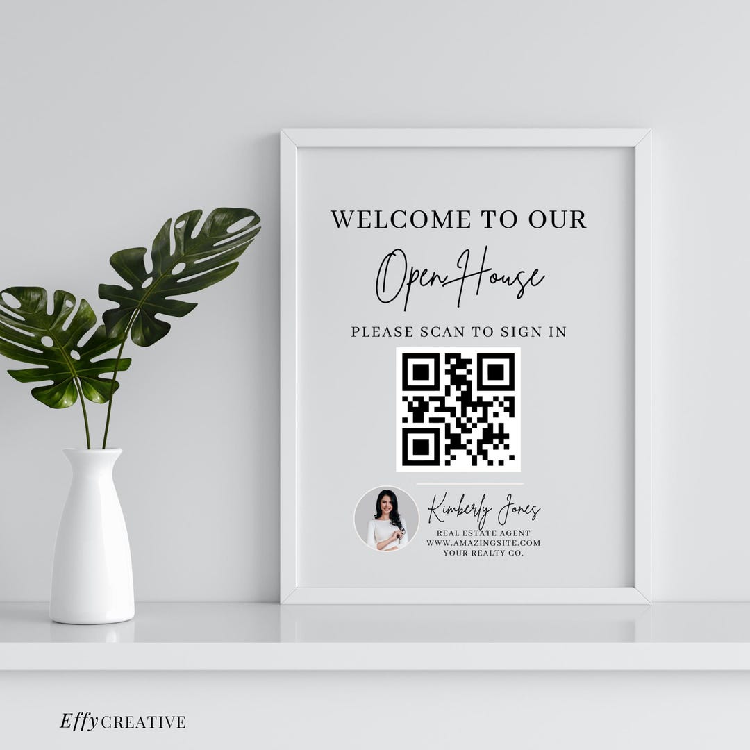 Real Estate Open House | Realtor Welcome Sign in Sheet | Editable Canva ...