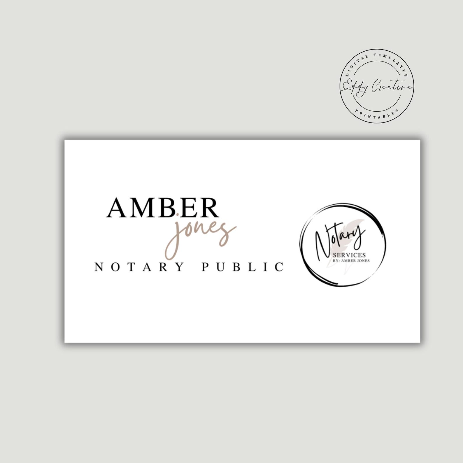 Notary Logo Designs: Elegant Business Templates (canva Editable) - Etsy