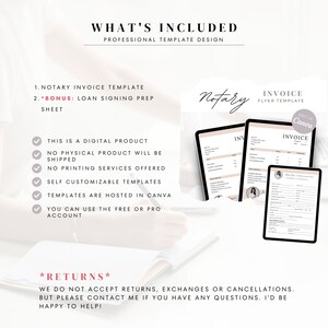 Notary Invoice Template, Notary Marketing, Notary Signing Agent Billing ...