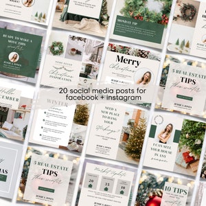 Real Estate Christmas Posts, Real Estate Marketing Templates, Realtor ...
