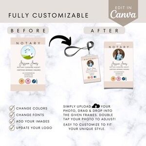 Notary ID Badge Template Notary Badge Notary Canva - Etsy