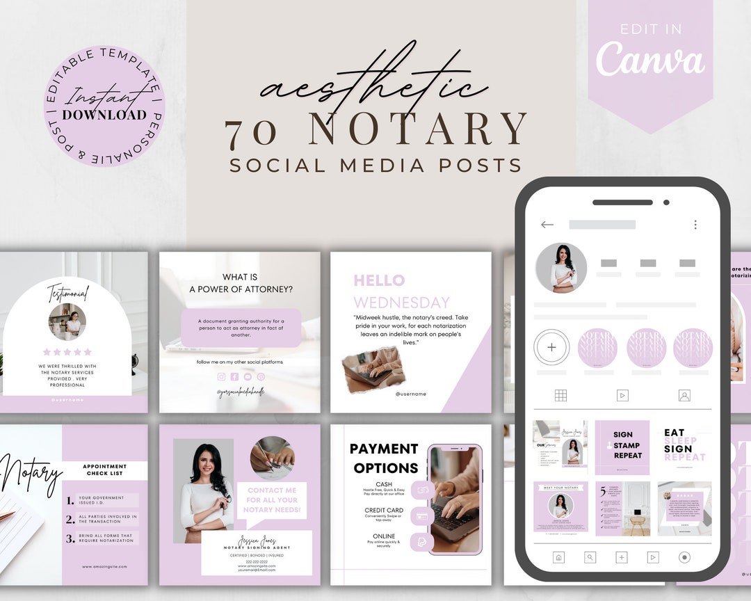 70 Notary Social Media Posts, Notary Instagram Posts, Notary Facebook ...