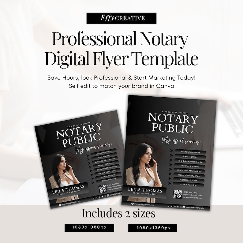 Notary Public Flyer Template | Notary Instagram Flyer Post | Mobile ...