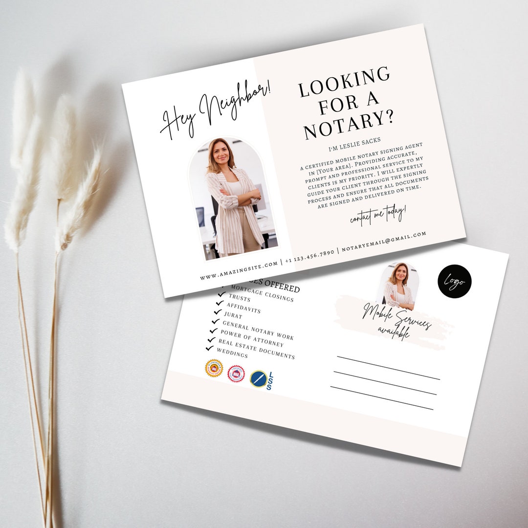 Notary Postcard, Notary Marketing, Notary Mailers, Notary Services ...