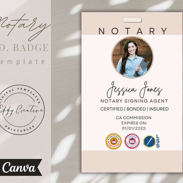 Notary Id Badge - Etsy