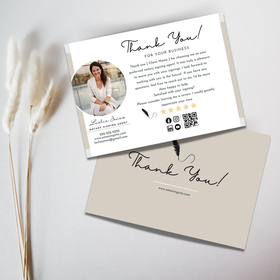 Business Thank You Card Template | Client Feedback Card | Canva ...