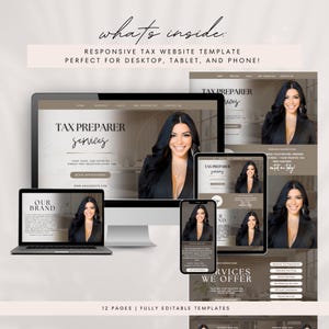 Tax Preparer Website Template: Editable Canva Design (digital Download ...