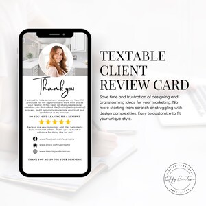 Realtor Client Review Request Card: Editable Canva Template (digital ...