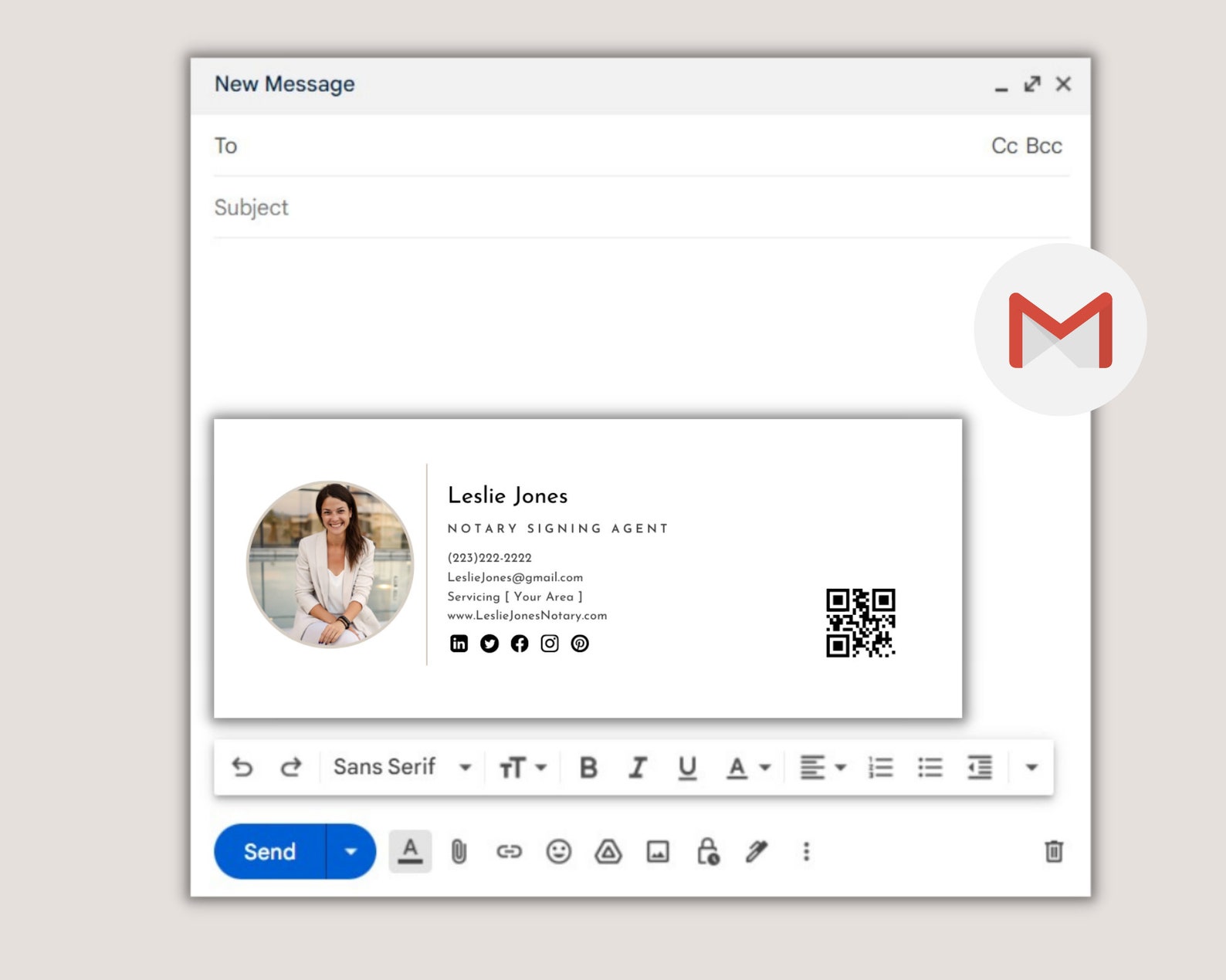 Notary Email Signature Notary Signing Agent Email Template - Etsy