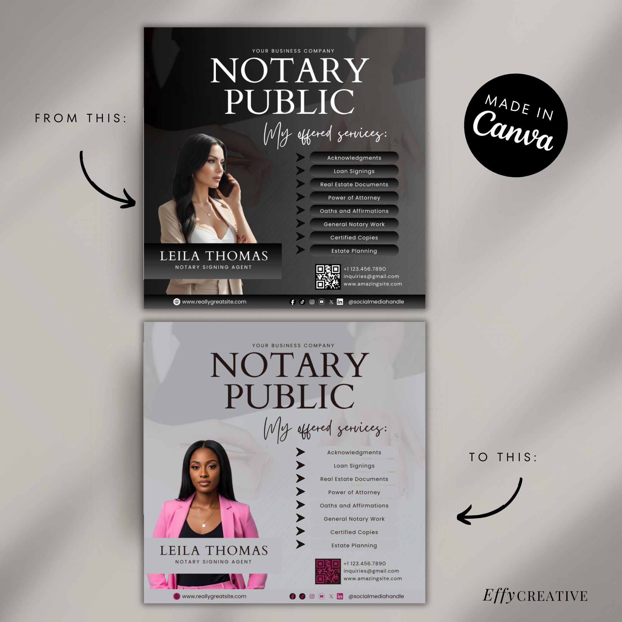 Notary Public Flyer Template | Notary Instagram Flyer Post | Mobile ...