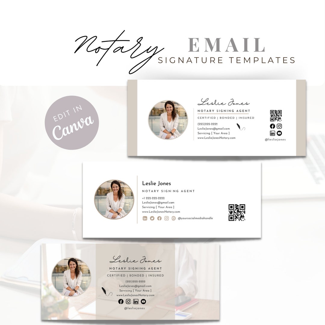 Notary Email Signature, Notary Signing Agent Email Template, Notary ...