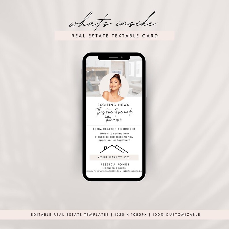 Real Estate Broker Announcement: Canva Template (digital Download) - Etsy