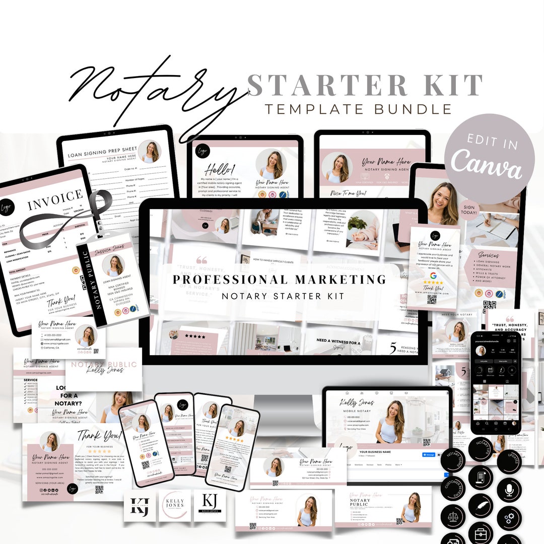 Notary Marketing Bundle, Notary Starter Kit, Loan Signing Agent ...