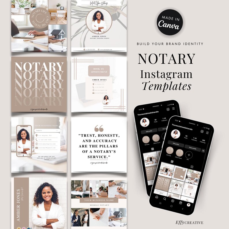 Notary Social Media Templates: Customizable Marketing Bundle (canva ...