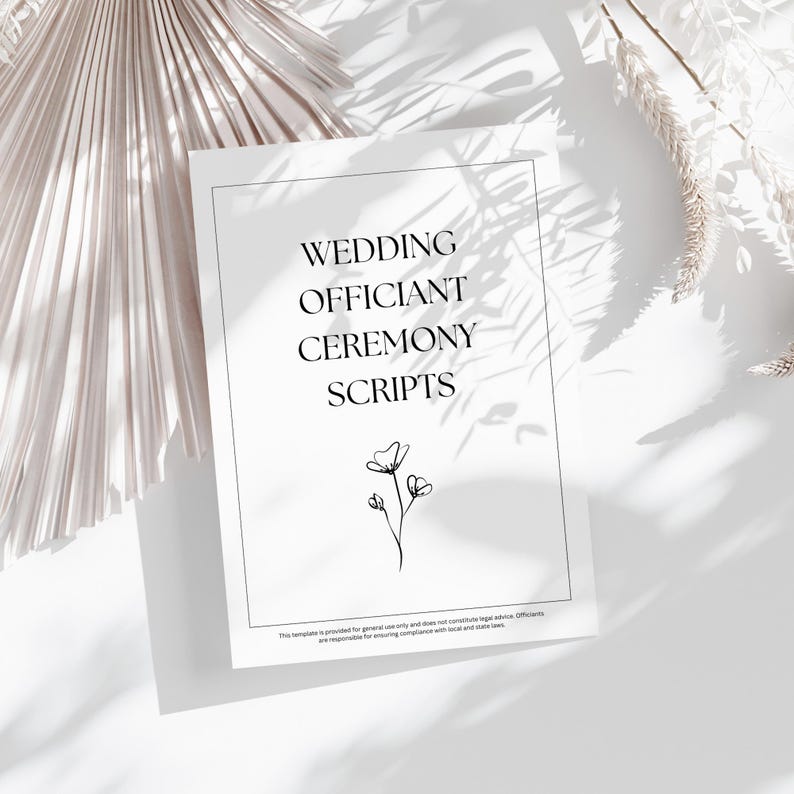 Wedding Officiant Ceremony Scripts | Notary Officiant Template ...