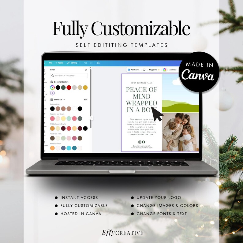 Christmas Life Insurance Holiday Social Media Templates | Financial ...
