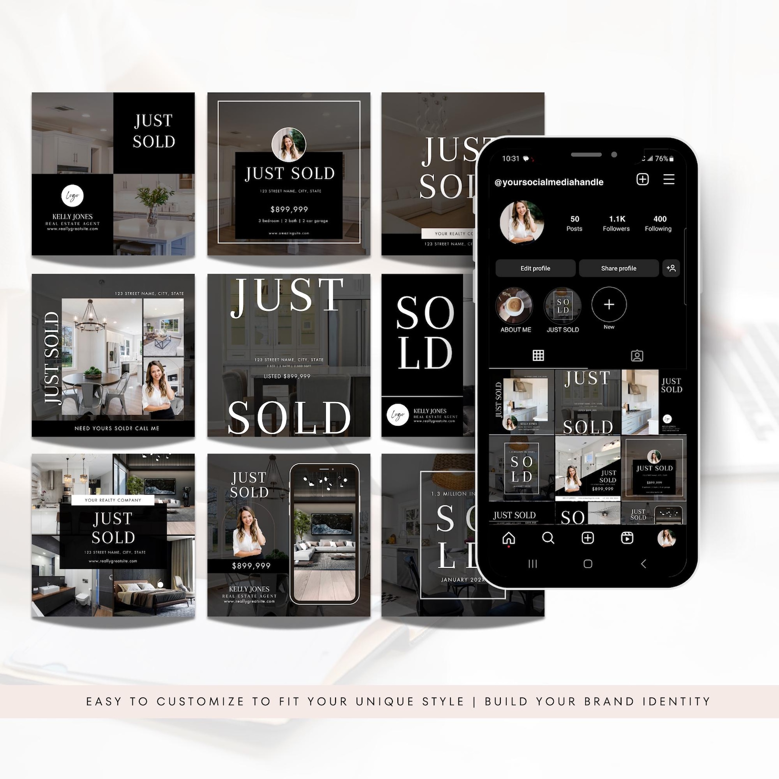 Real Estate Just Sold Social Media | Realtor Instagram Posts | Canva ...